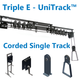 UniTrack - 13m Single Swipe Corded Scenery Track Complete Kits